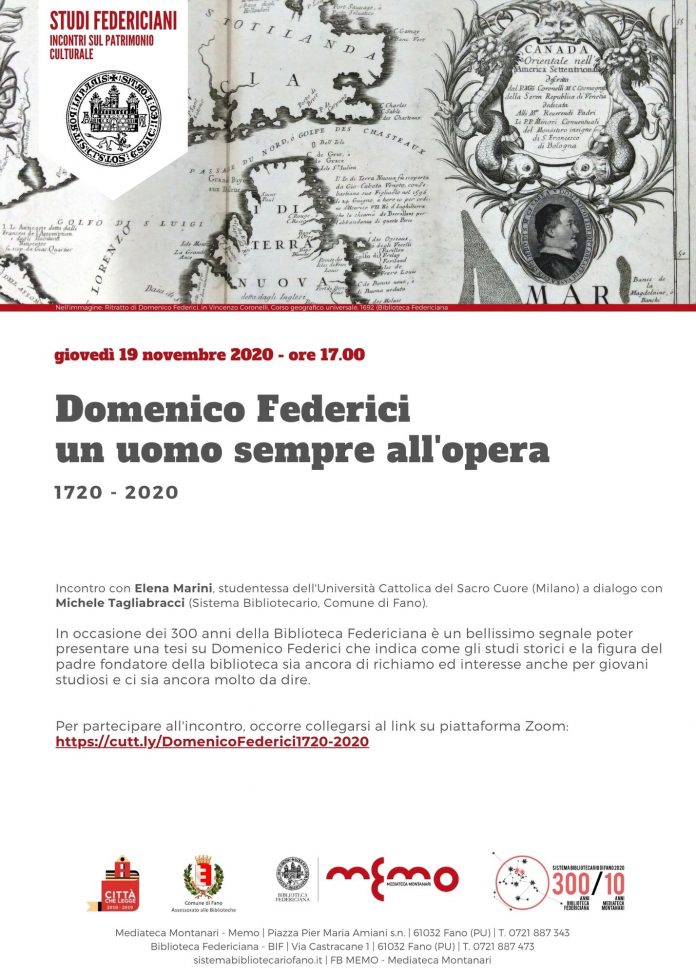 Fano: la Biblioteca Federiciana celebra i 300 anni con l'incontro “Domenico Federici, un uomo ...
